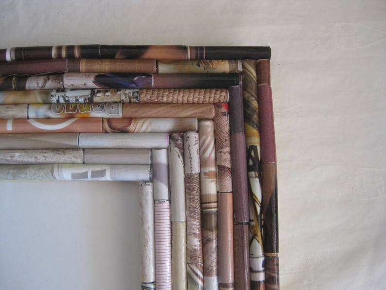 Paper Anniversary Gift Picture Frame Upcycled Hand Rolled - Etsy