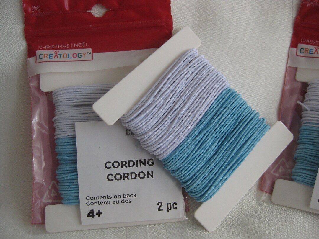 Christmas Elastic Cording, White & Blue, Kids/adults Holiday Crafts ...