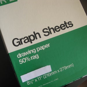 Graph Sheets Drawing Paper. 50%rag. 8 X 11. Scrapbooking, Card Making ...