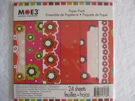 Scrapbook Paper Pack 6 Designs 24 Sheets 8 X | Etsy