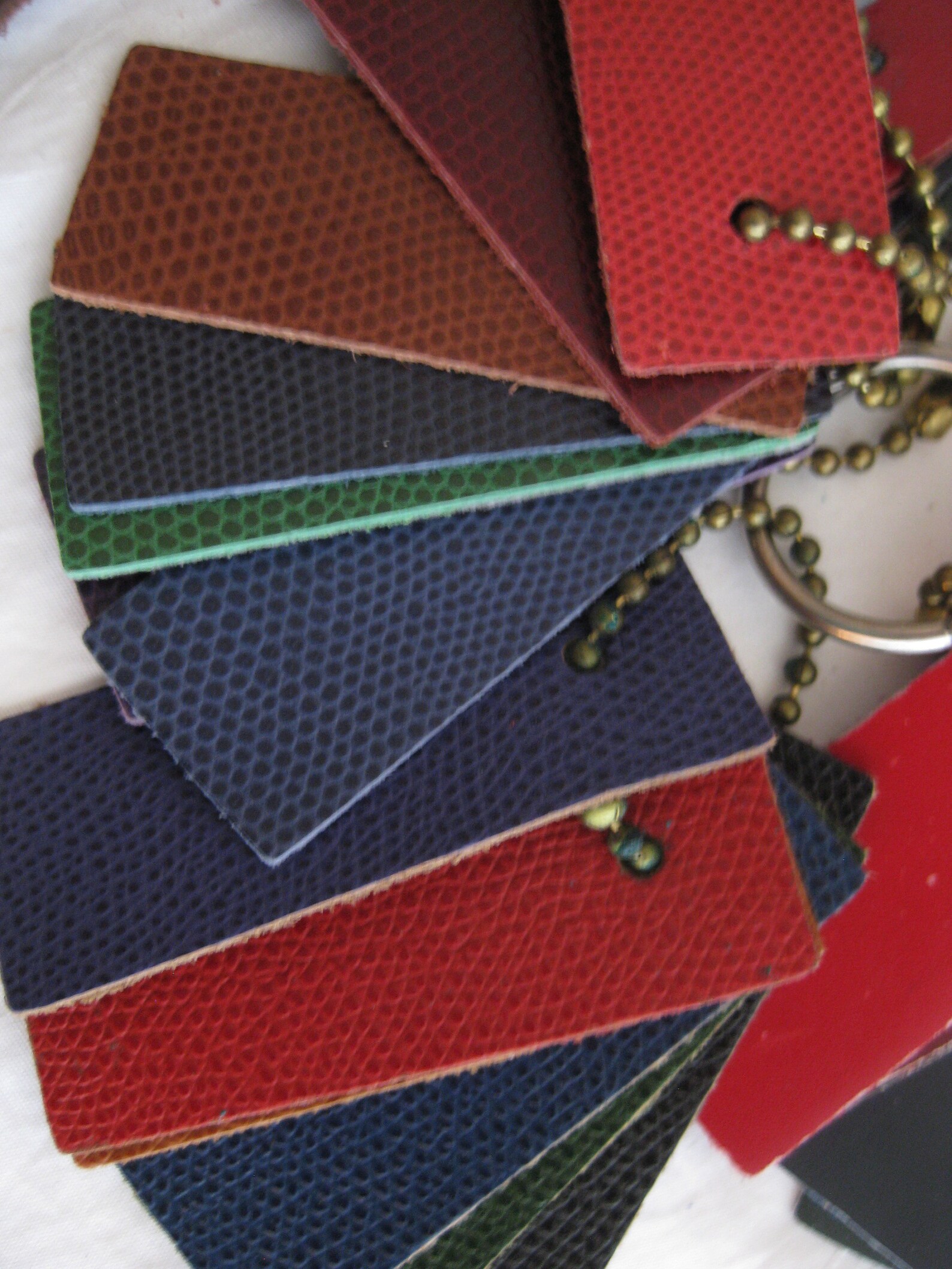 Leather Swatch Samples, 3 Diff. Sizes and Colors, a Lot of 63 Pcs ...
