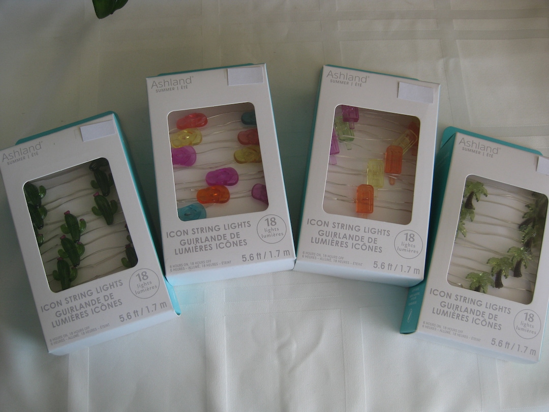 String Lights Spring/summer Décor, Colorful String Lights, 4 Designs ...