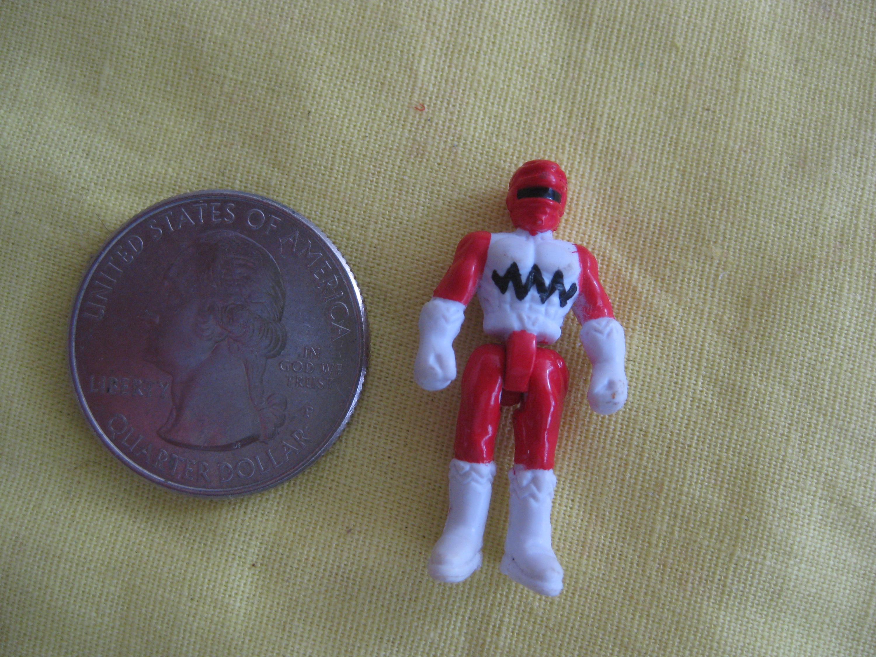 Miniature Action Figure, Power Ranger Lost Galaxy Red Ranger, 1.25"x0 ...