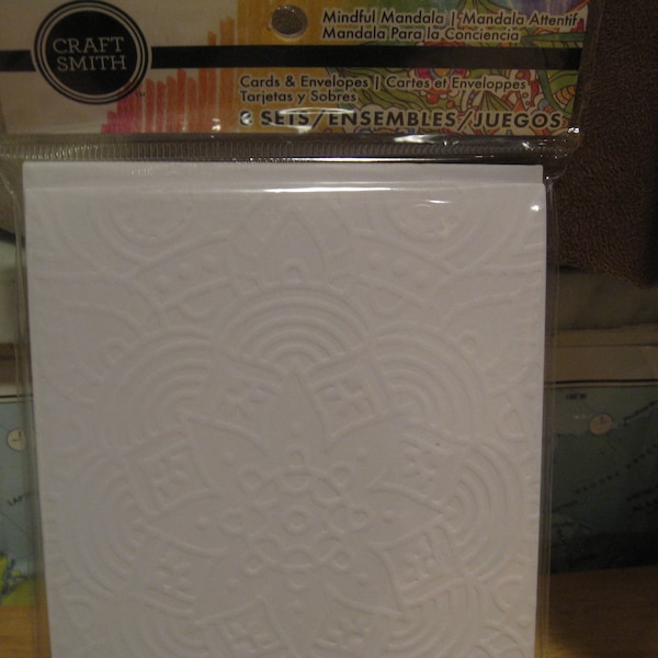 White Embossed Cards - Etsy