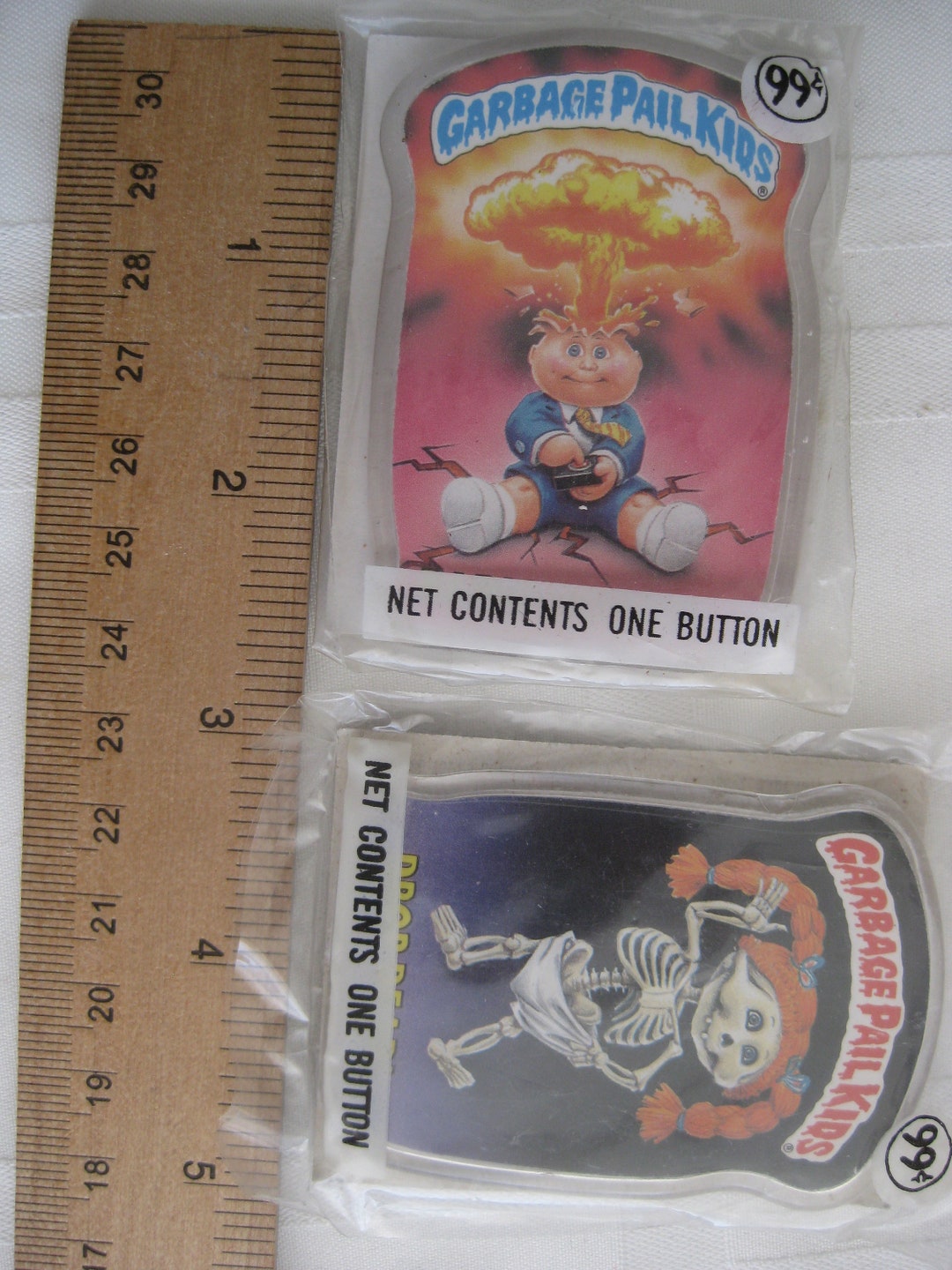 Garbage Pail Kids, 4 Button/pin Badges, Highly Collectible Vintage 1986 ...