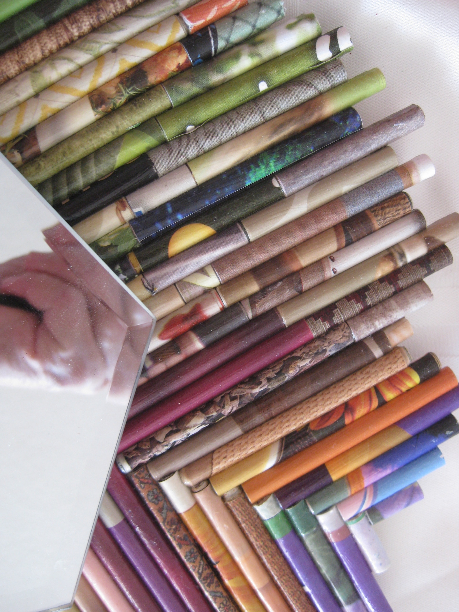 Mirror Surrounded by a Collage of Colorful Upcycled Paper - Etsy