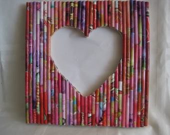 Red Heart Picture Frame - Etsy