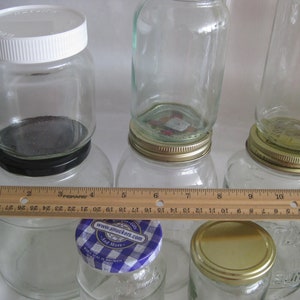 Glass Jars W Lids, Sorting, Storing, Decorating, Crafting Lot of 13 ...