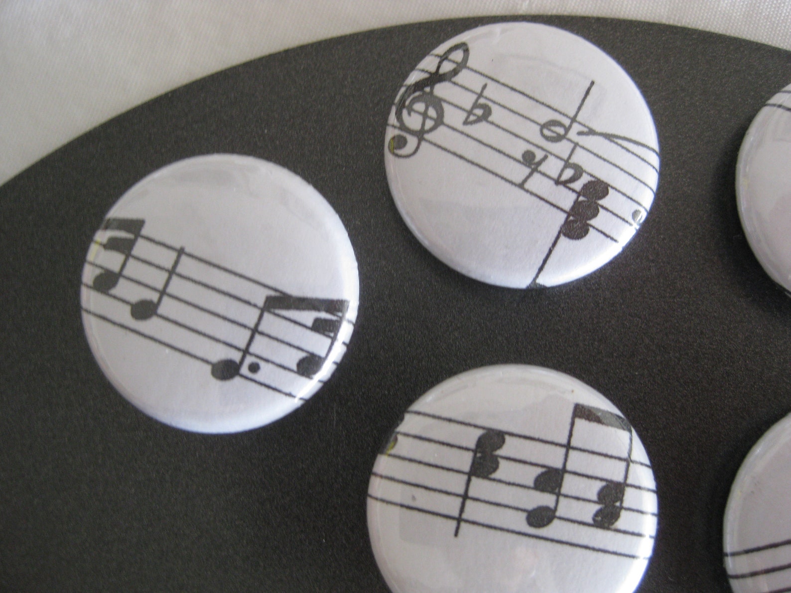 Musical Notes Round Magnets 7 1 Magnets Put Together | Etsy
