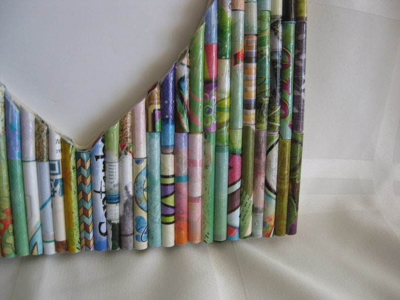 Heart Frame Handmade Colorful Paper Rolls Frame Holiday - Etsy