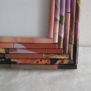 Picture Frame Decorated W Handmade Upcycled Colorful Paper Rolls ...