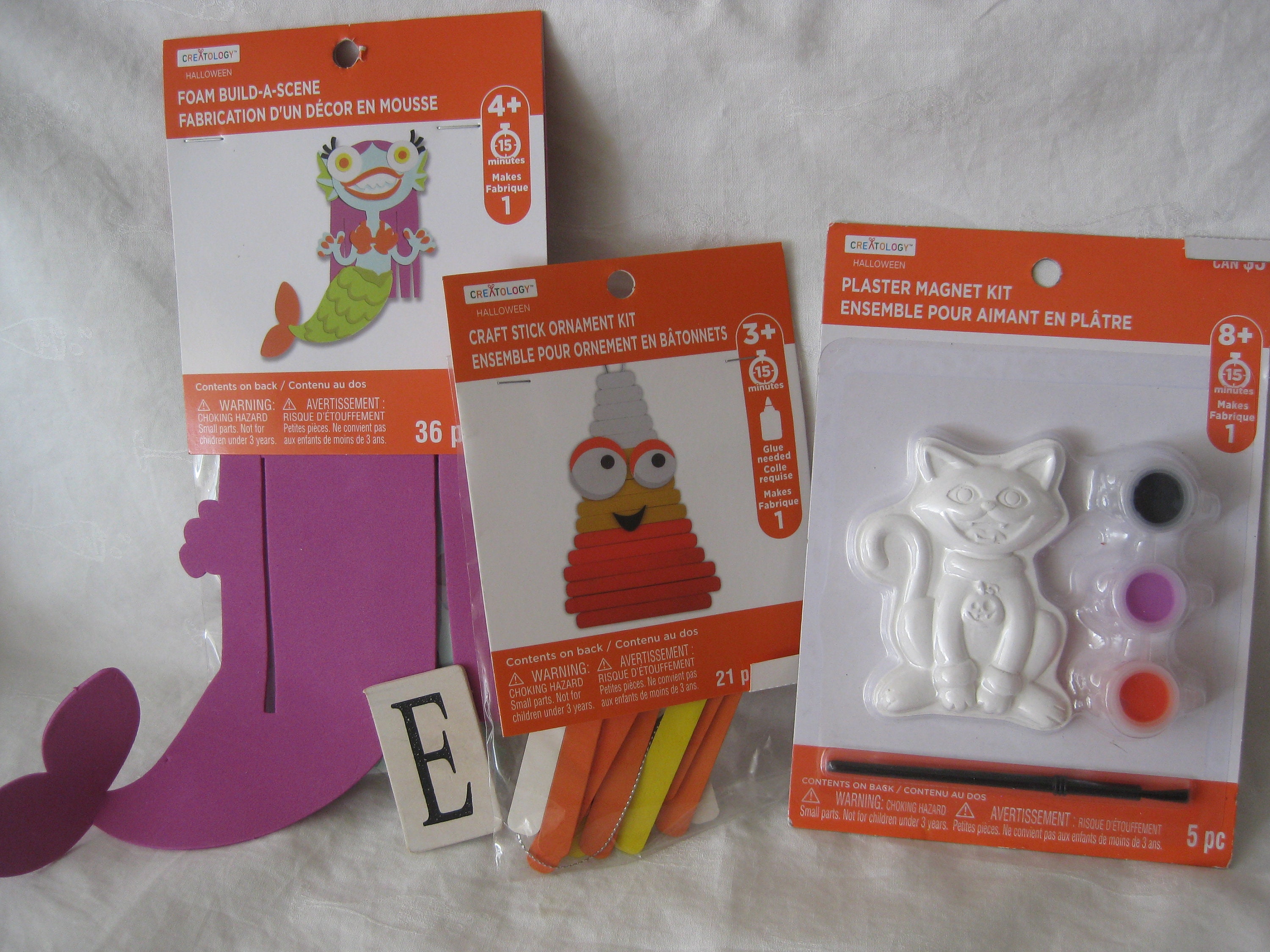 Kids' Crafts Kits age 3+ 3 diff Fun Halloween activity and plaster ...