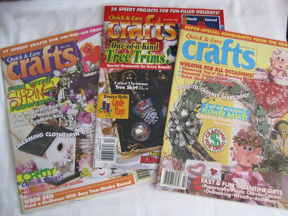 Vintage Quick & Easy Crafts magazines 3 issues | Etsy