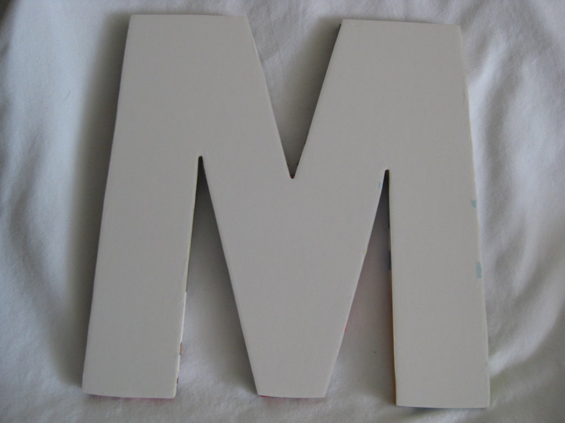 Letter M hand decorated with up cycled magazine paper rolls | Etsy