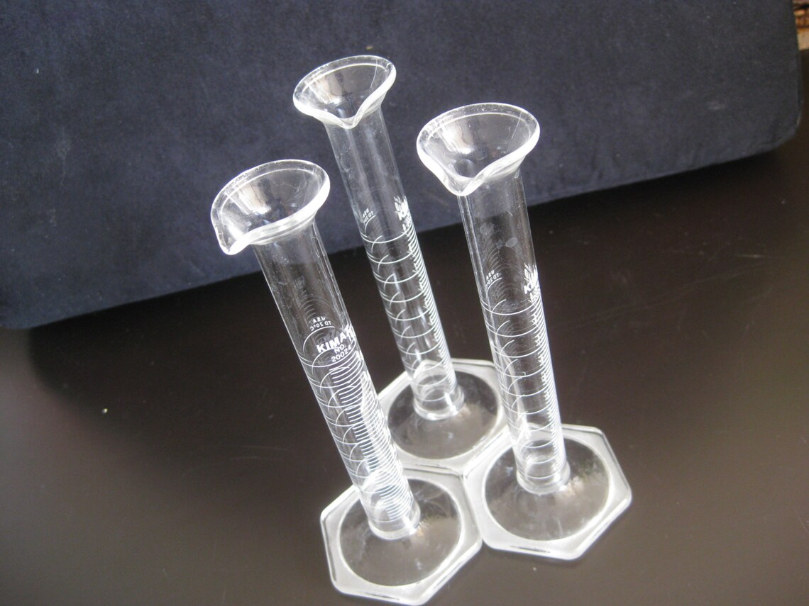 Lab Glass A Vintage Graduated Cylinder Lab Glass by KIMAX - Etsy