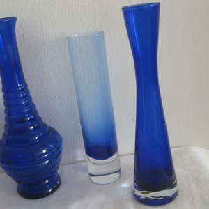 Blue Vases Group, 3 Vases to Add to Exsisting Group or Start a Vew ...