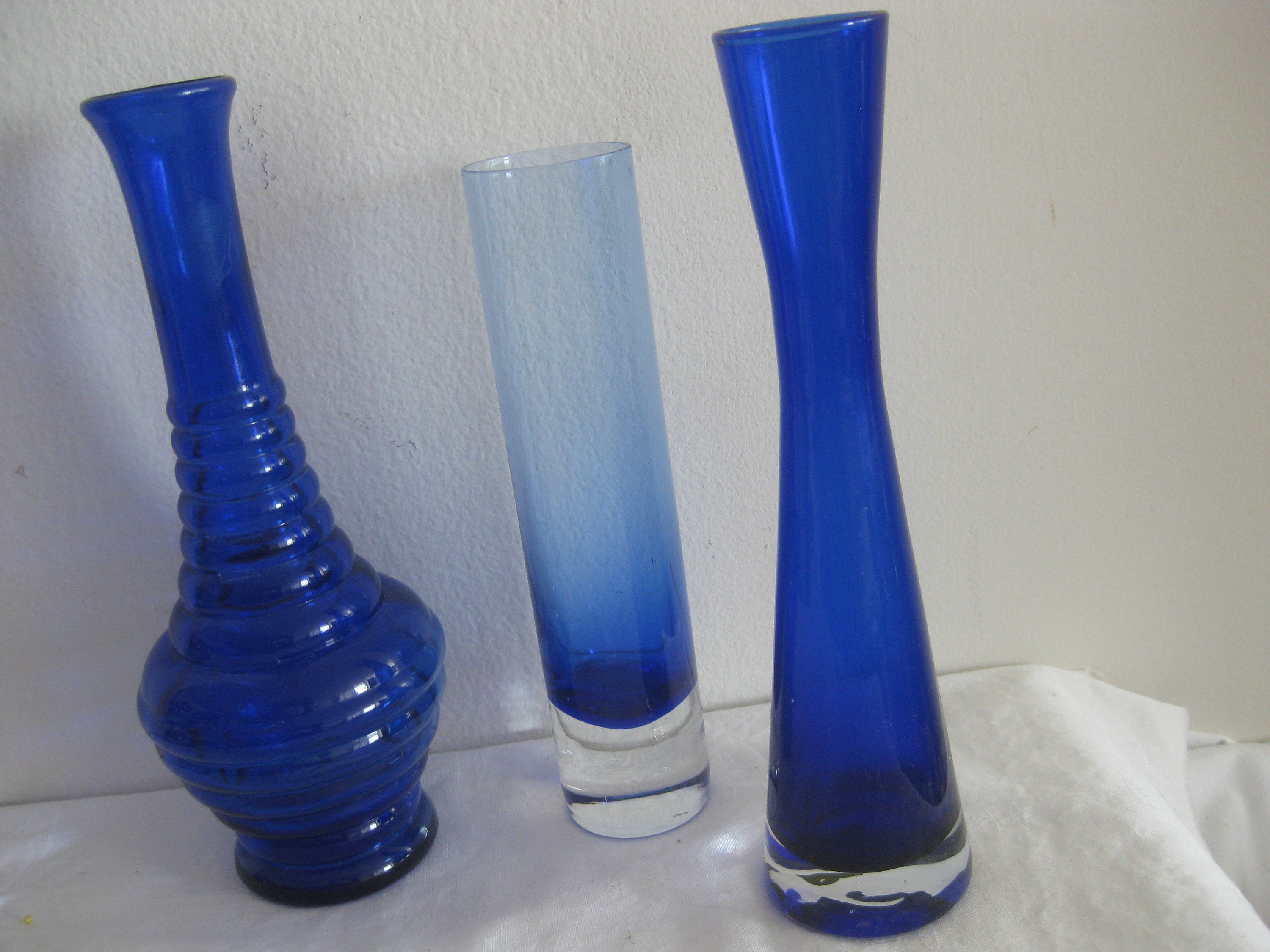 Blue Vases Group, 3 Vases to Add to Exsisting Group or Start a Vew ...
