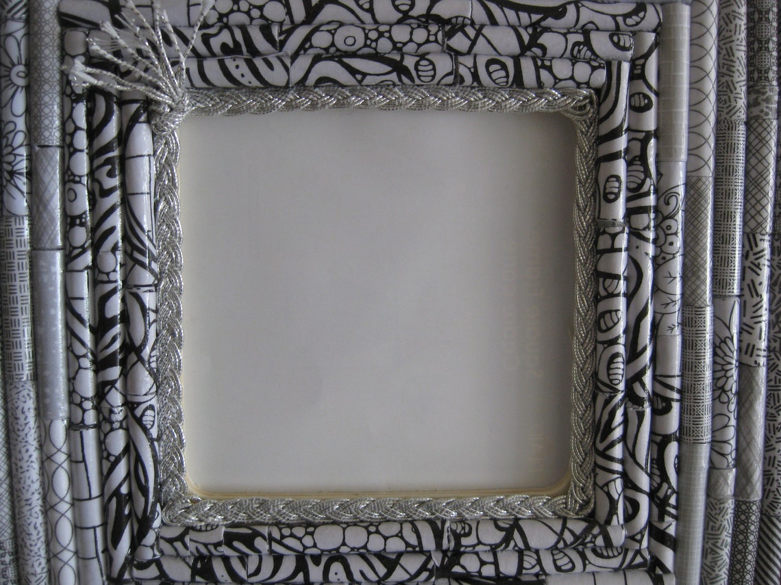 Picture Frame Decorated With Hand Made up Cycled Paper Rolls - Etsy