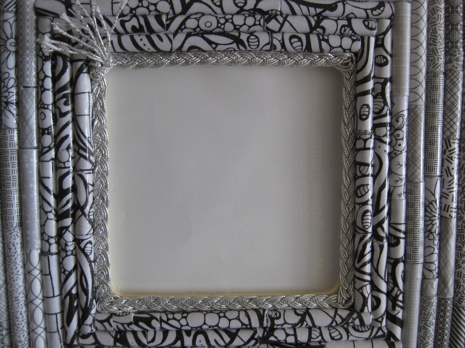 Picture Frame Decorated With Hand Made up Cycled Paper Rolls - Etsy