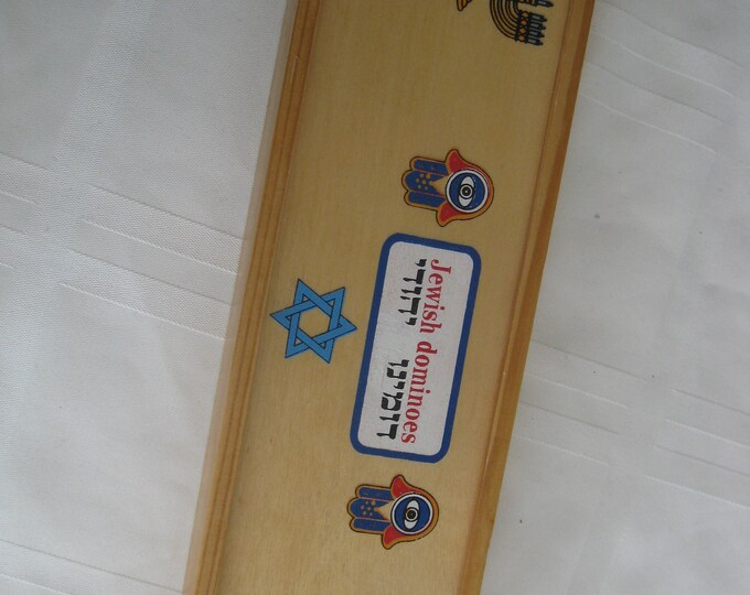 Judaica Symbols Dominos, 28 Wood Tiles With Diff. Jewish Symbols, Great ...