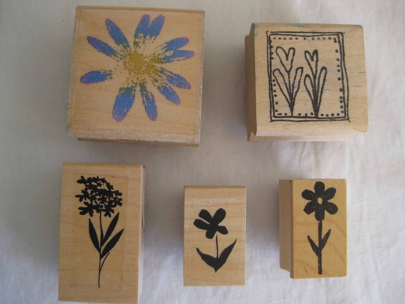 Stamp Set 10 Different Flowers Stamps Diff. Sizes Some | Etsy