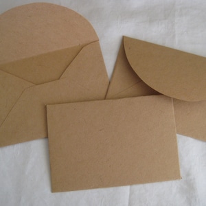 Craft Paper Mini Envelopes With Coloreful Cards. Set of 20 - Etsy