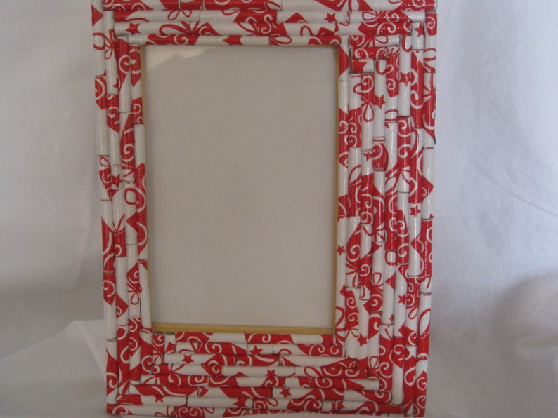 Hand Decorated Picture Frame With Up-cycled Paper Rolls Any - Etsy
