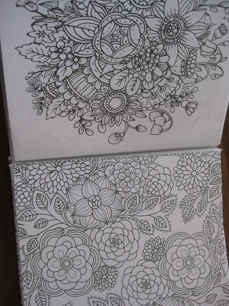 Color in Scrap Book Album Kit 10 Double Sided Pages to Color | Etsy