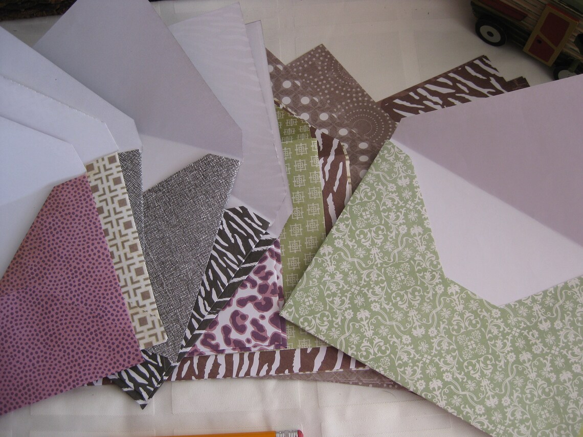 Envelopes Hand Crafted From Scrap Book Paper 8 X - Etsy