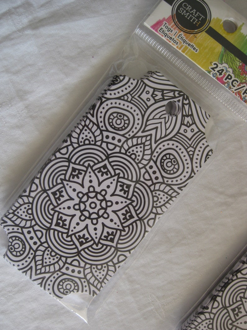 Mandala Gift Tags to Color In, 24 Printed Mandala Designs Tags to Color ...