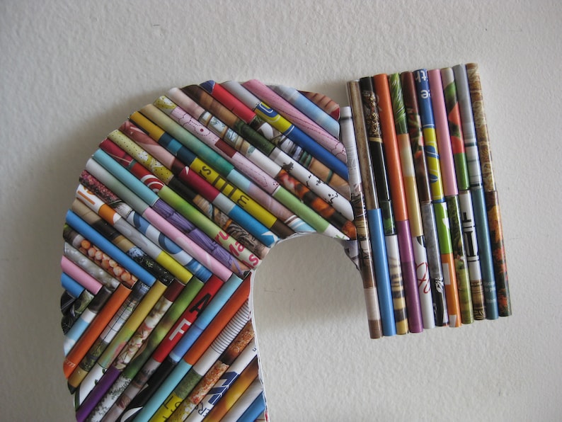 Initial Letter G Decorated With Colorful Upcycled Hand Made | Etsy