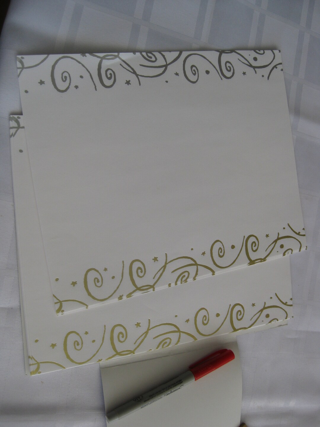 Specialty Printing Paper, Gold & Silver Decorated Sides, Invites, Thank ...