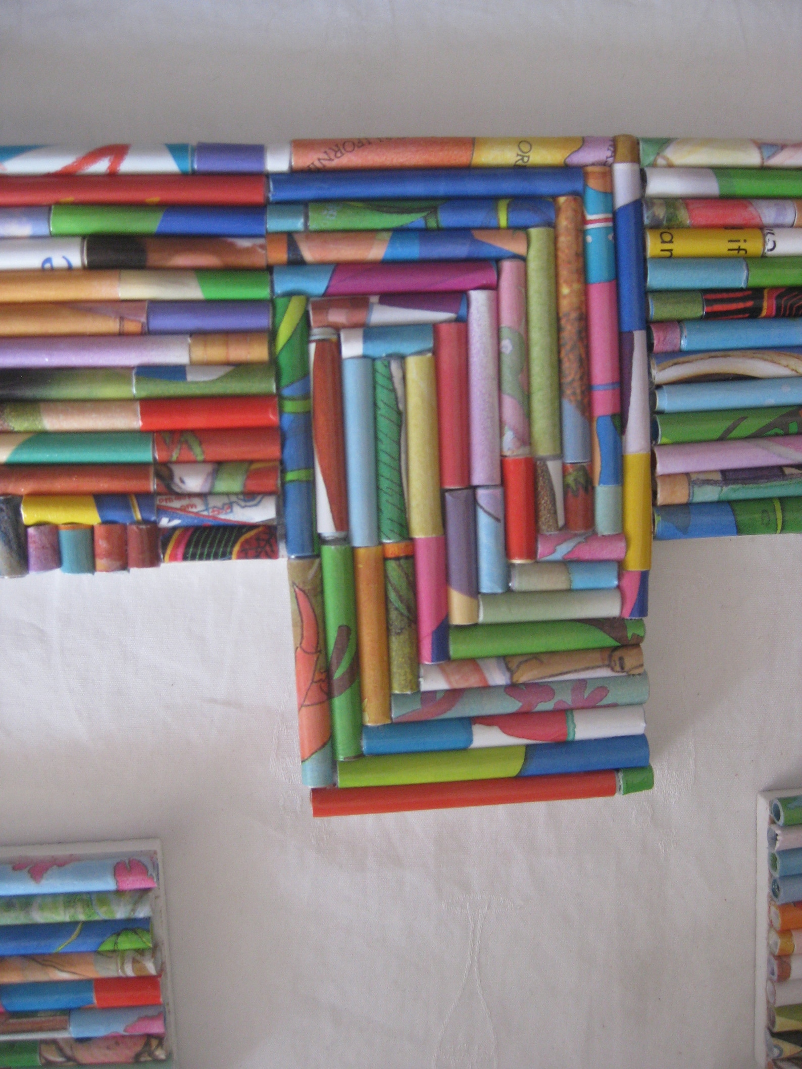 Letter E Decorated With Hand Rolled Paper, Colorful Collage, BD Gift ...