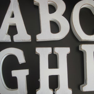 Wooden Letters Washed White Free Standing 4.5 X - Etsy