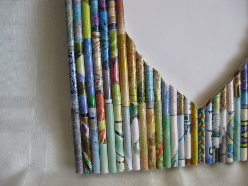 Heart Frame Handmade Colorful Paper Rolls Frame Holiday - Etsy