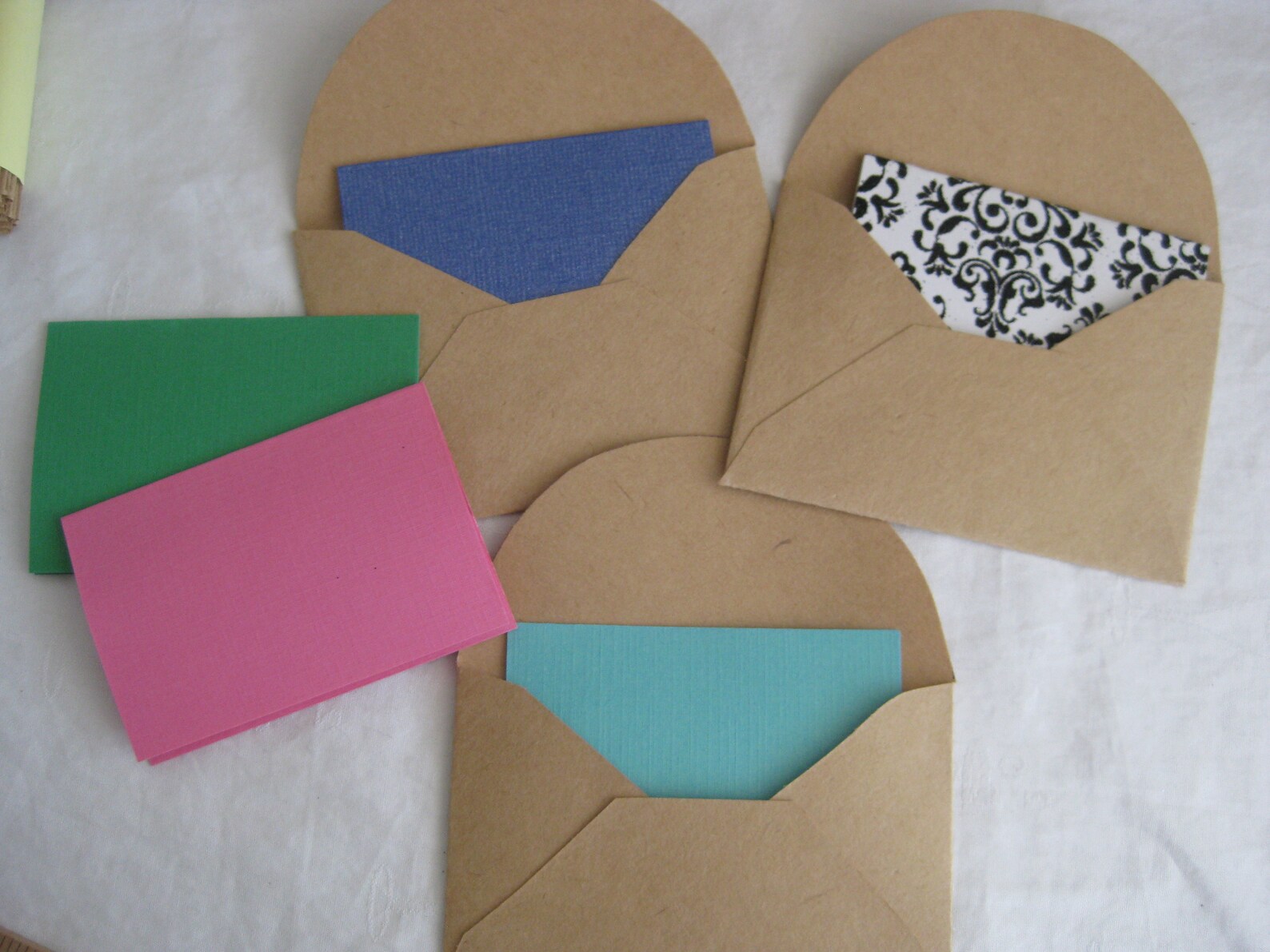 Craft Paper Mini Envelopes With Coloreful Cards. Set of 20 - Etsy