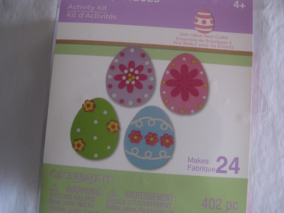 Easter Kids Activity Kit, Group Value Pack, 402 Pcs to Decorate 24 Eggs ...