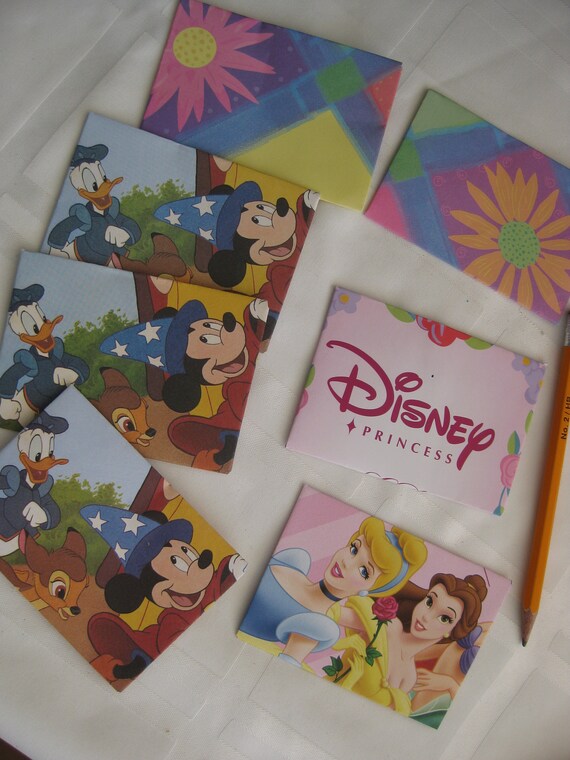 Disney Themed Hand Crafted Mini Envelopes 7 Envelopes | Etsy