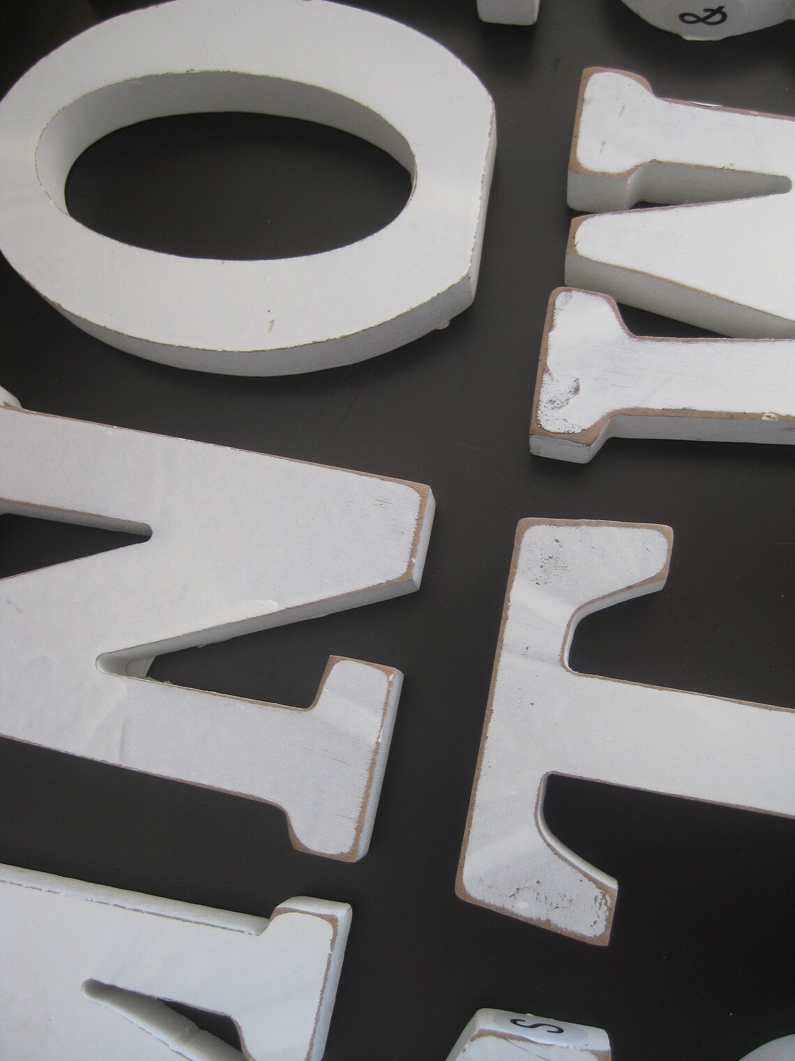 Wooden Letters Washed White Free Standing 4.5 X - Etsy