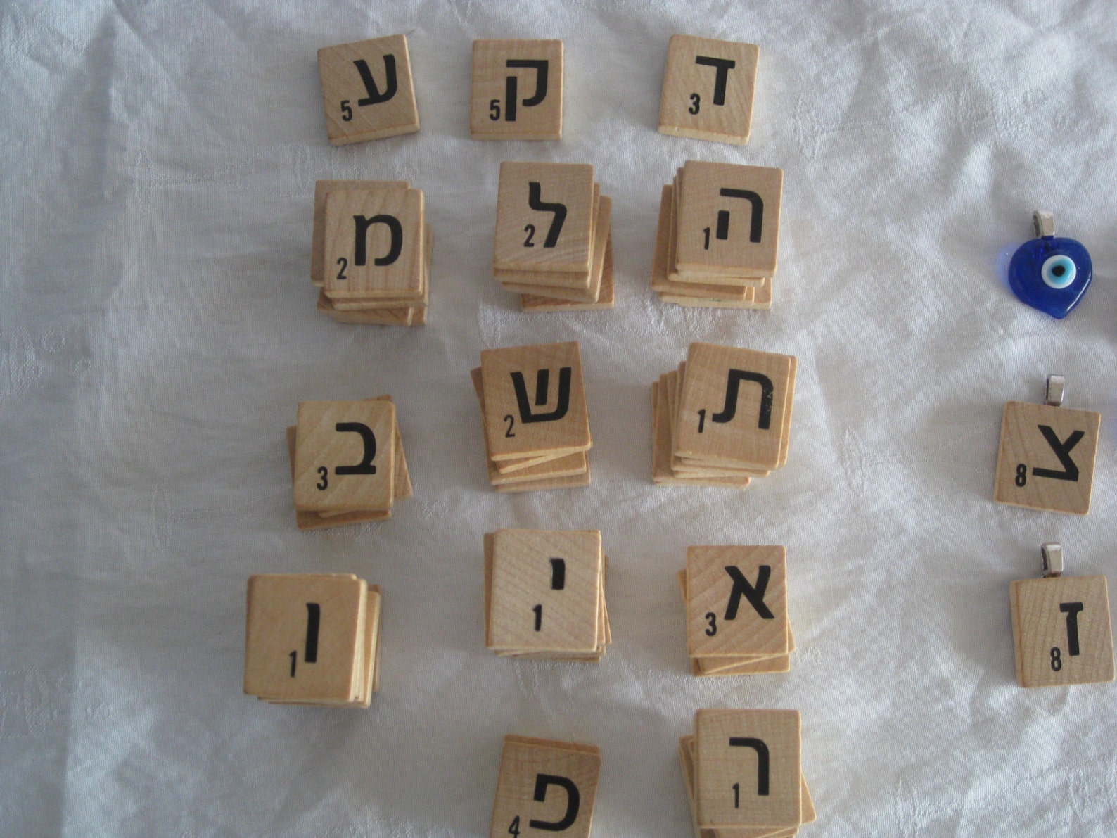 Scrabble Tile Letter Charm Hebrew Letters for Necklace - Etsy