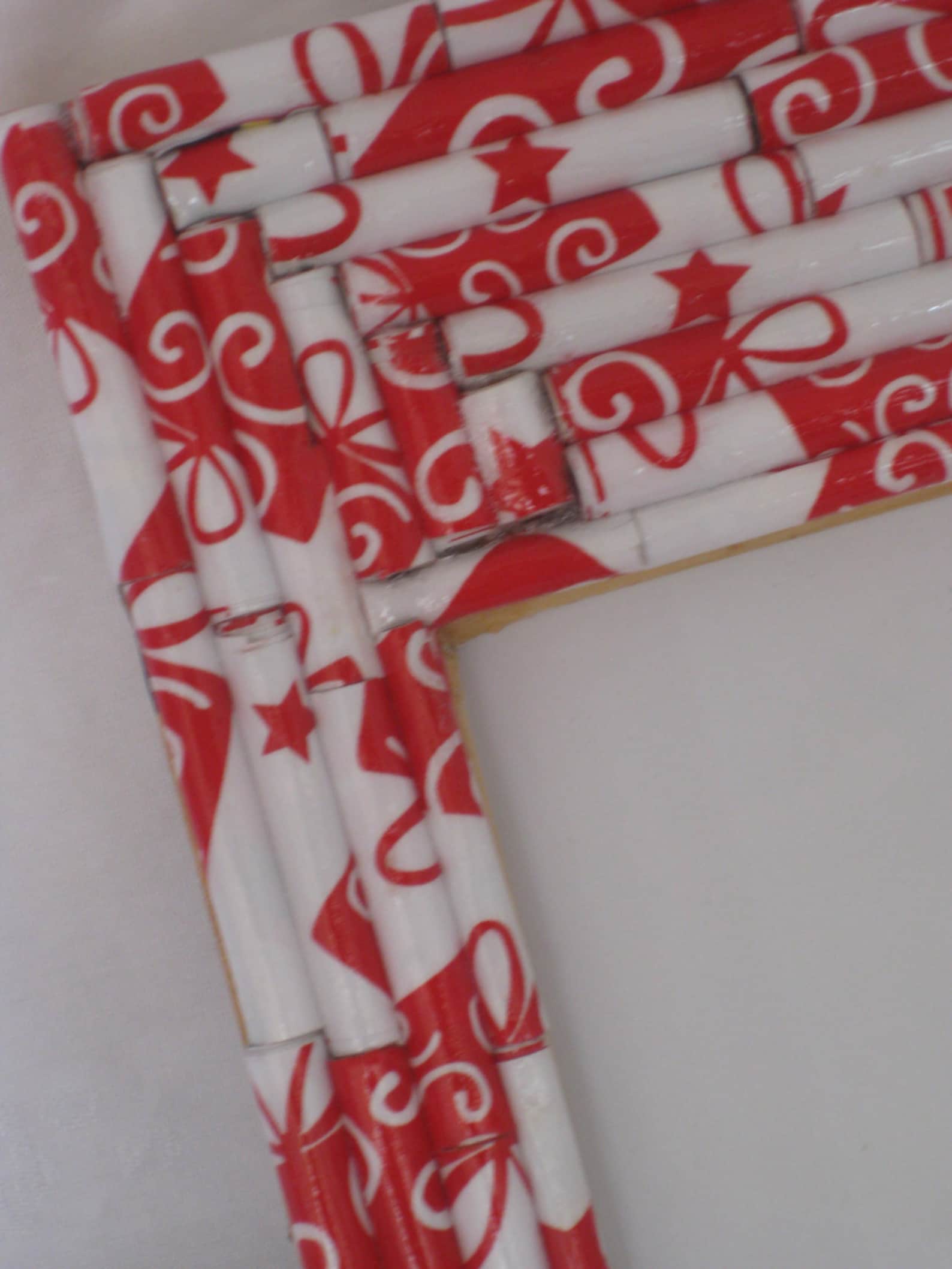 Hand decorated Picture frame with up-cycled paper rolls any | Etsy