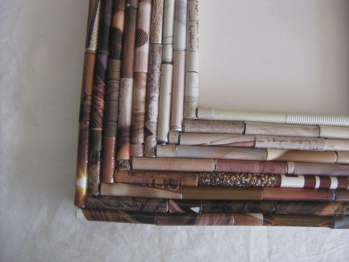 Paper Anniversary Gift Picture Frame Upcycled Hand Rolled - Etsy