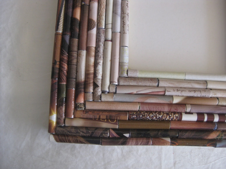 Paper Anniversary Gift Picture Frame Upcycled Hand Rolled - Etsy