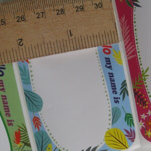 Hello My Name Is..18 Name Tags Stickers. 6 Colors, Floral Design ...