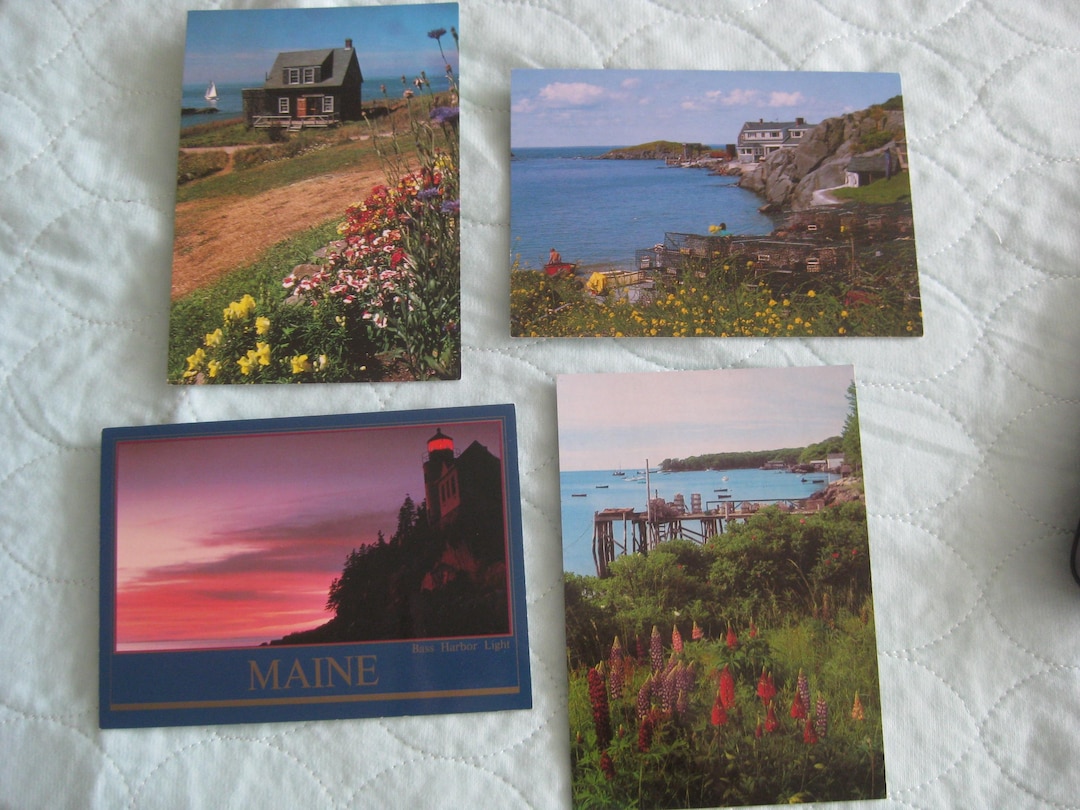 Vintage Postcards From Maine, 4 Postcards in Pristine Condition. See ...