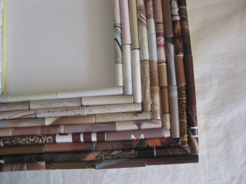 Paper Anniversary Gift Picture Frame Upcycled Hand Rolled - Etsy