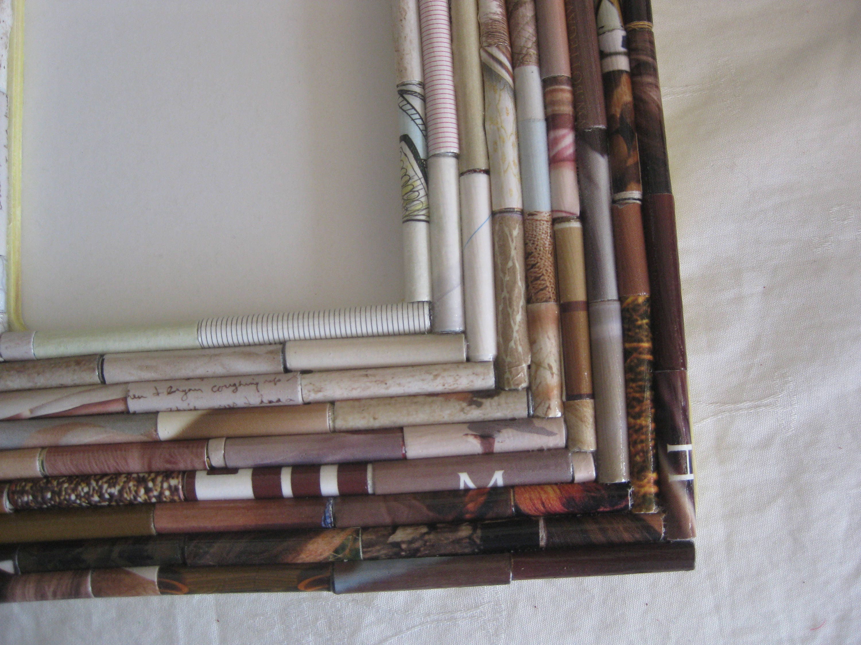 Paper anniversary gift Picture frame upcycled hand rolled | Etsy