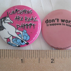 Fun Humorous Pin Back Buttons, Set of 6, 1.5", Collectible. Pre Owned ...