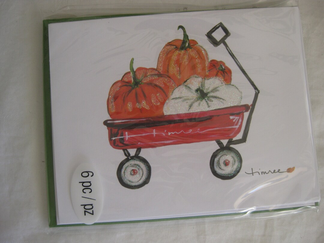 Fall / Thanksgiving Theme Cards, 6 Cards W/matching Envelopes. Party ...
