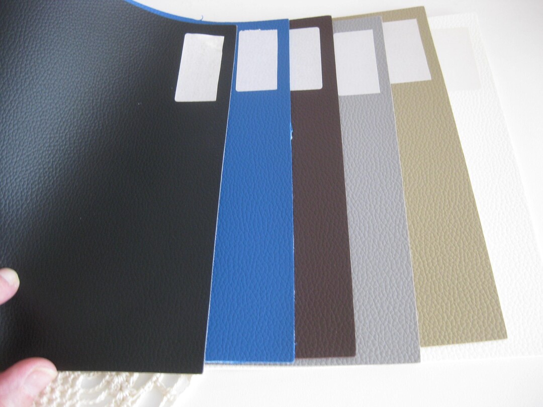 Faux Leather Samples, 6 Diff. Colors Sheets, 11" X 8", 2mm Thick, Fine ...